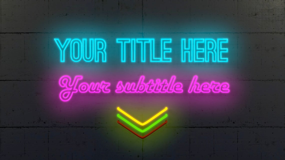 Neon Sign With Custom Text and Color Great for Any Video Neon Blinks ...