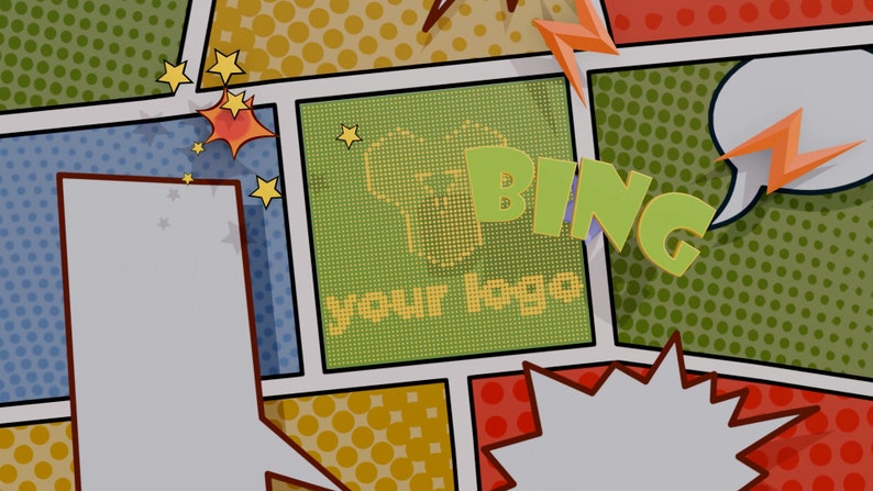 Comic Book Animated Logo Stinger Logo Reveals From Comic - Etsy