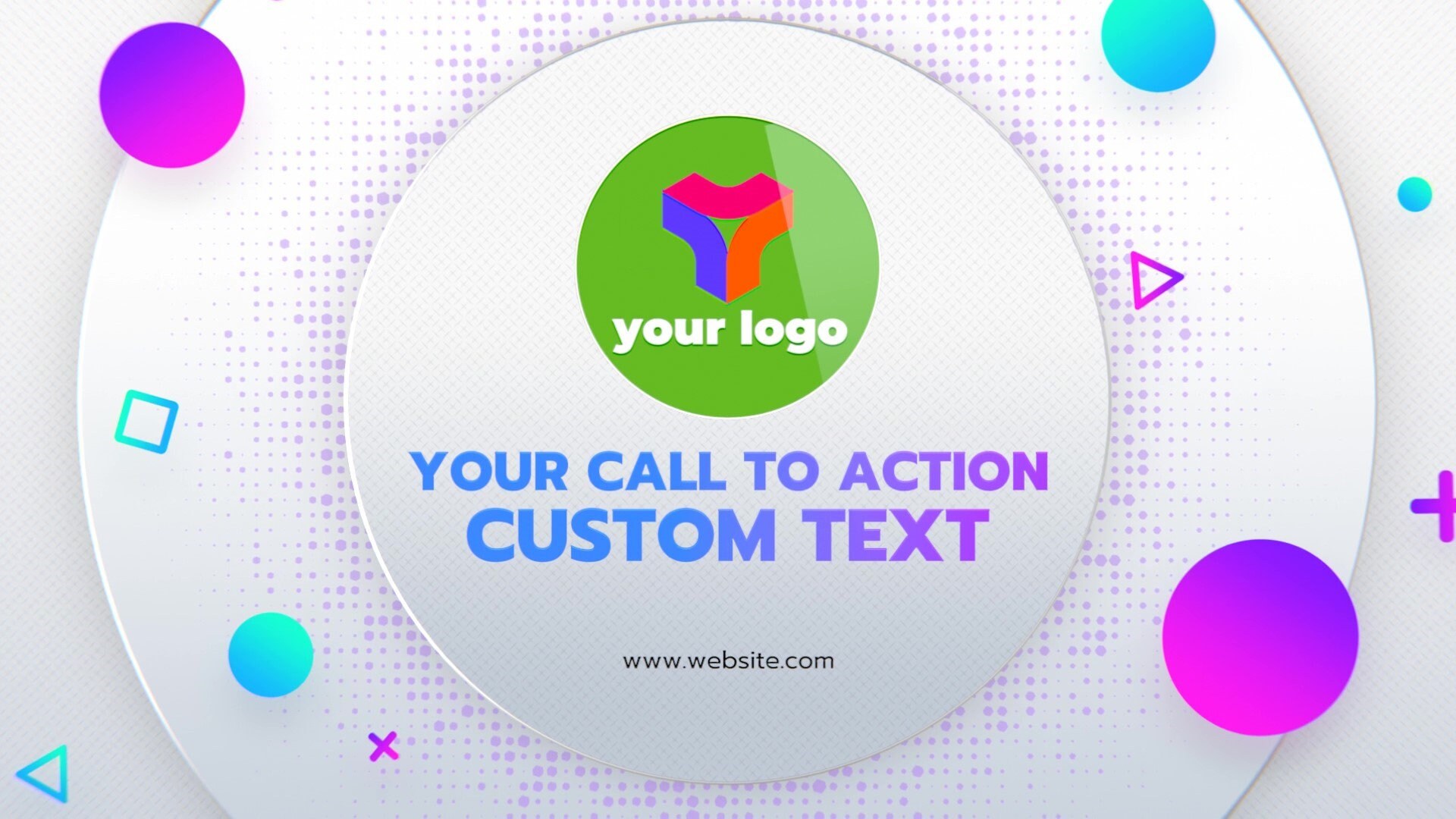 Custom Animated Call to Action Text Video - Vibrant and Colorful ...