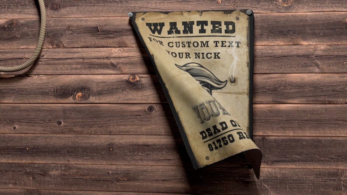 Western Most Wanted 2 Poster Animation Insert Your Text and Logo or ...