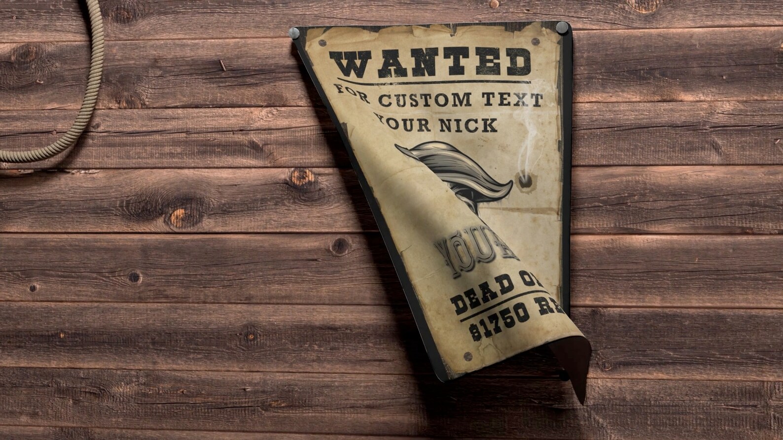 Western Most Wanted Poster Animation 2 Insert Your Text and Logo or ...