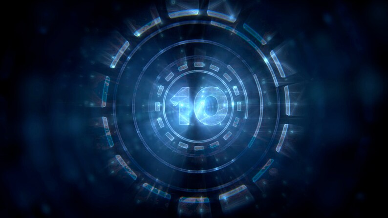 Digital Countdown Intro Animated Glowing Custom Color Countdown With ...