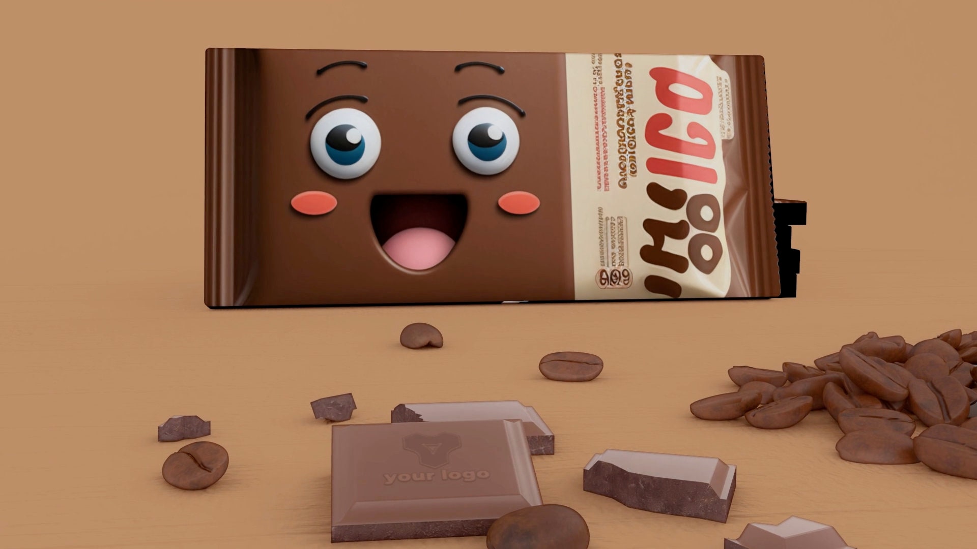 Chocolate Sweet Logo Animation Plus Your Text and Customized Wrapper ...