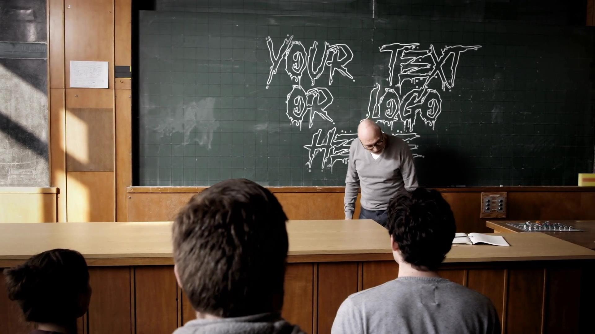 Custom Live-action Mockup: Professor Explaining on Blackboard ...