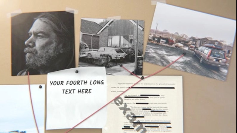 Channel Intro Investigation Board Animation With 7 Sticky Notes Texts ...