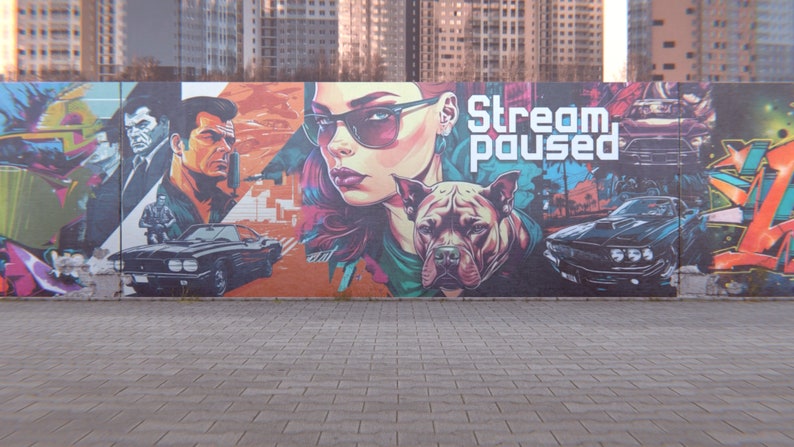 Twitch Overlay Stream Paused Animation Inspired With Street Graffiti ...