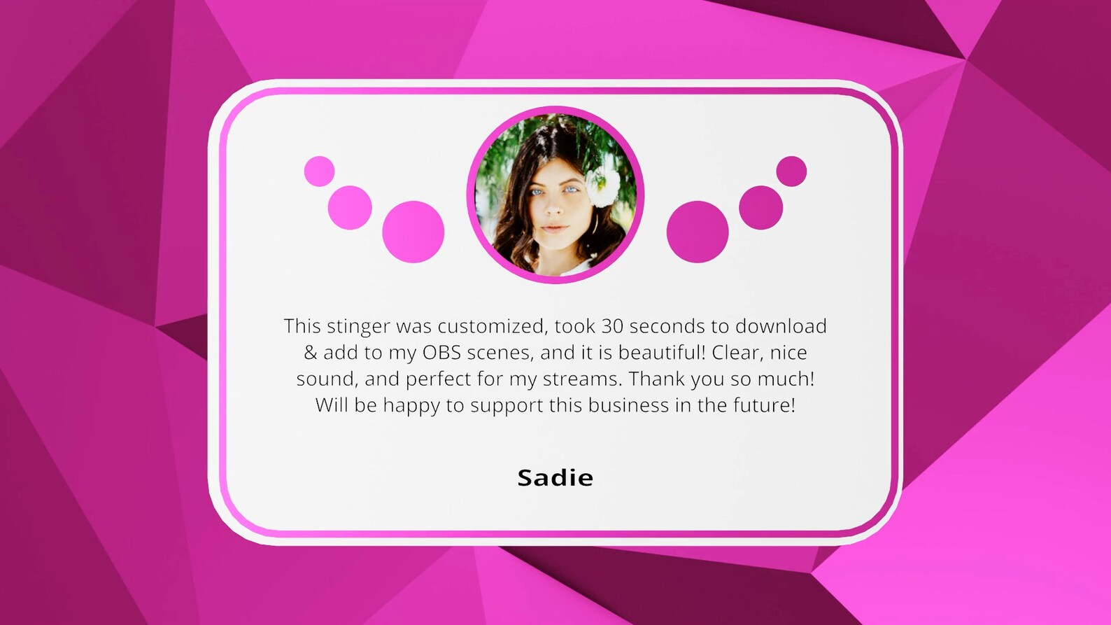 Animated Testimonial Card Customizable Photo and Text - Etsy