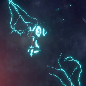Storm Scene Fly Through Thunderbolt Lightning Logo Animation With Sound ...