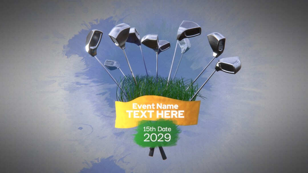 Animated Text Golf Intro - Animated Golf Clubs - Opening With Your Text ...