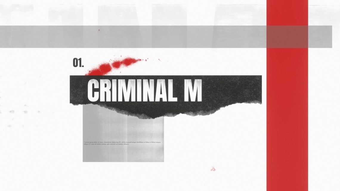 Glitchy Grunge Crime Series Intro: Edgy Headline Animation With Blood ...