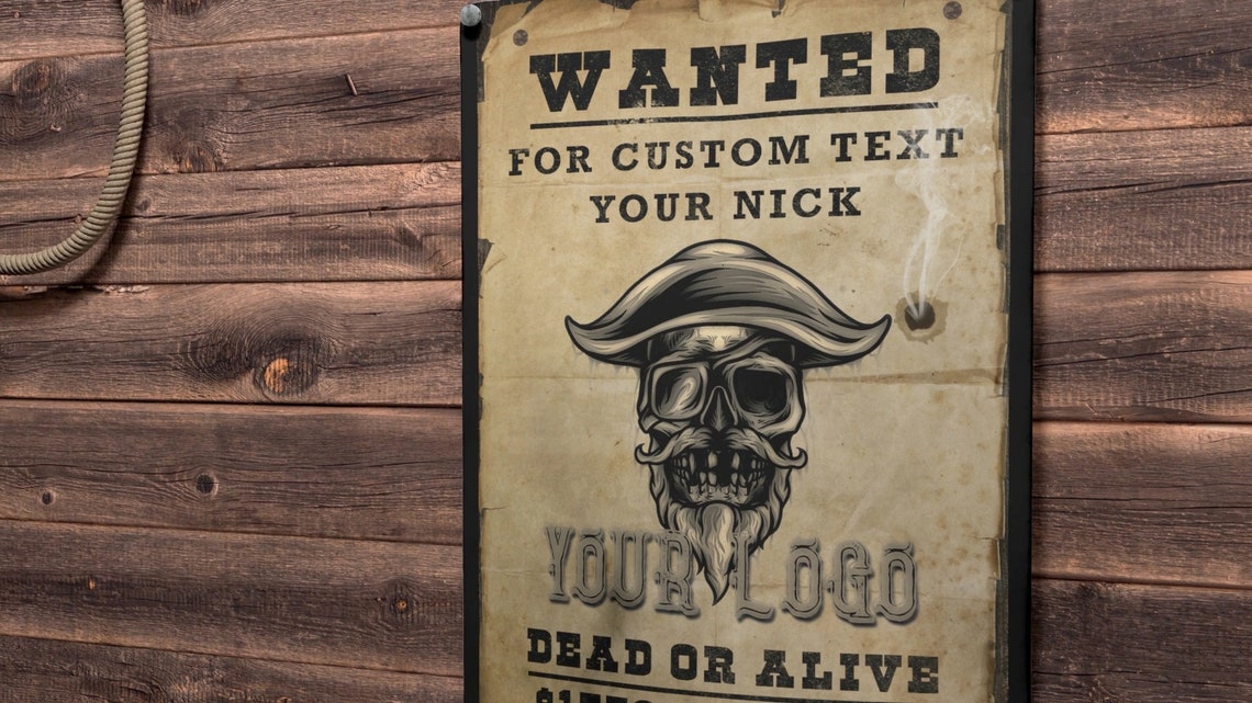 Western Most Wanted 2 Poster Animation Insert Your Text and Logo or ...