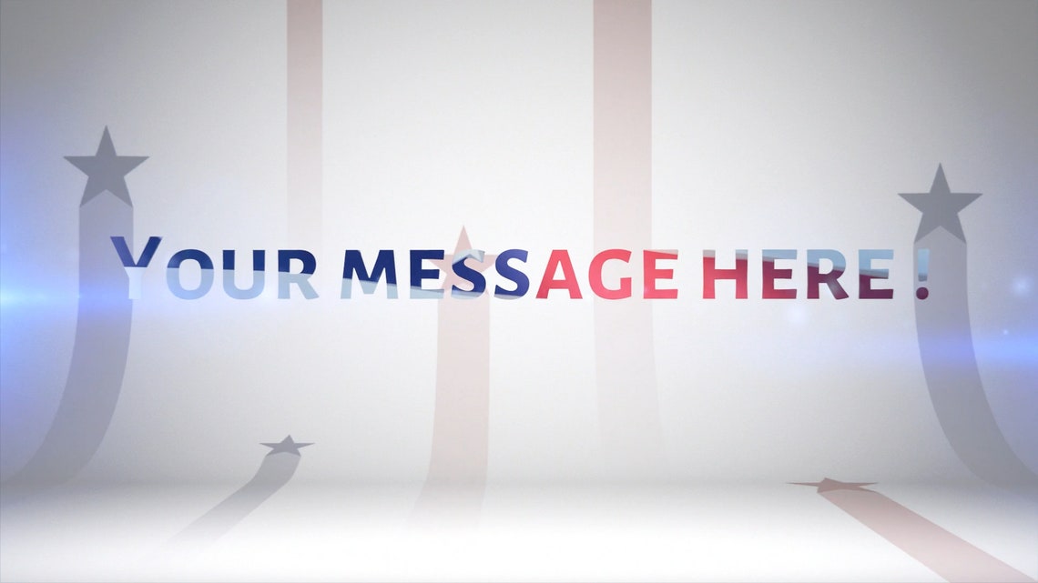 American Flag Logo Animation With Sound Custom Message and | Etsy