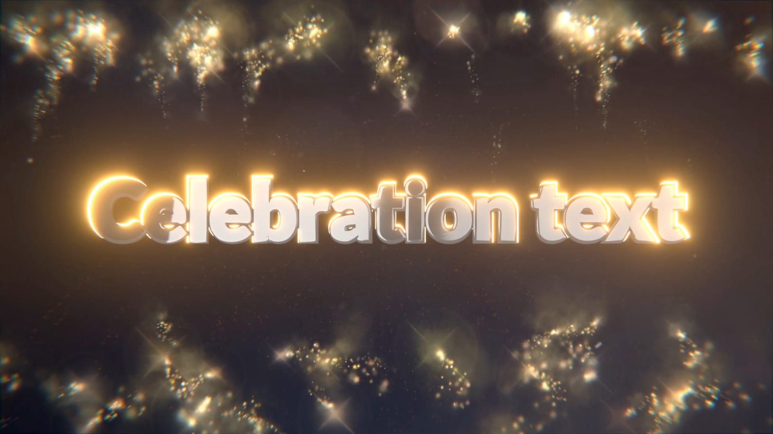 Fireworks and Celebration Text Animation Logo Reveal, With Custom Text ...