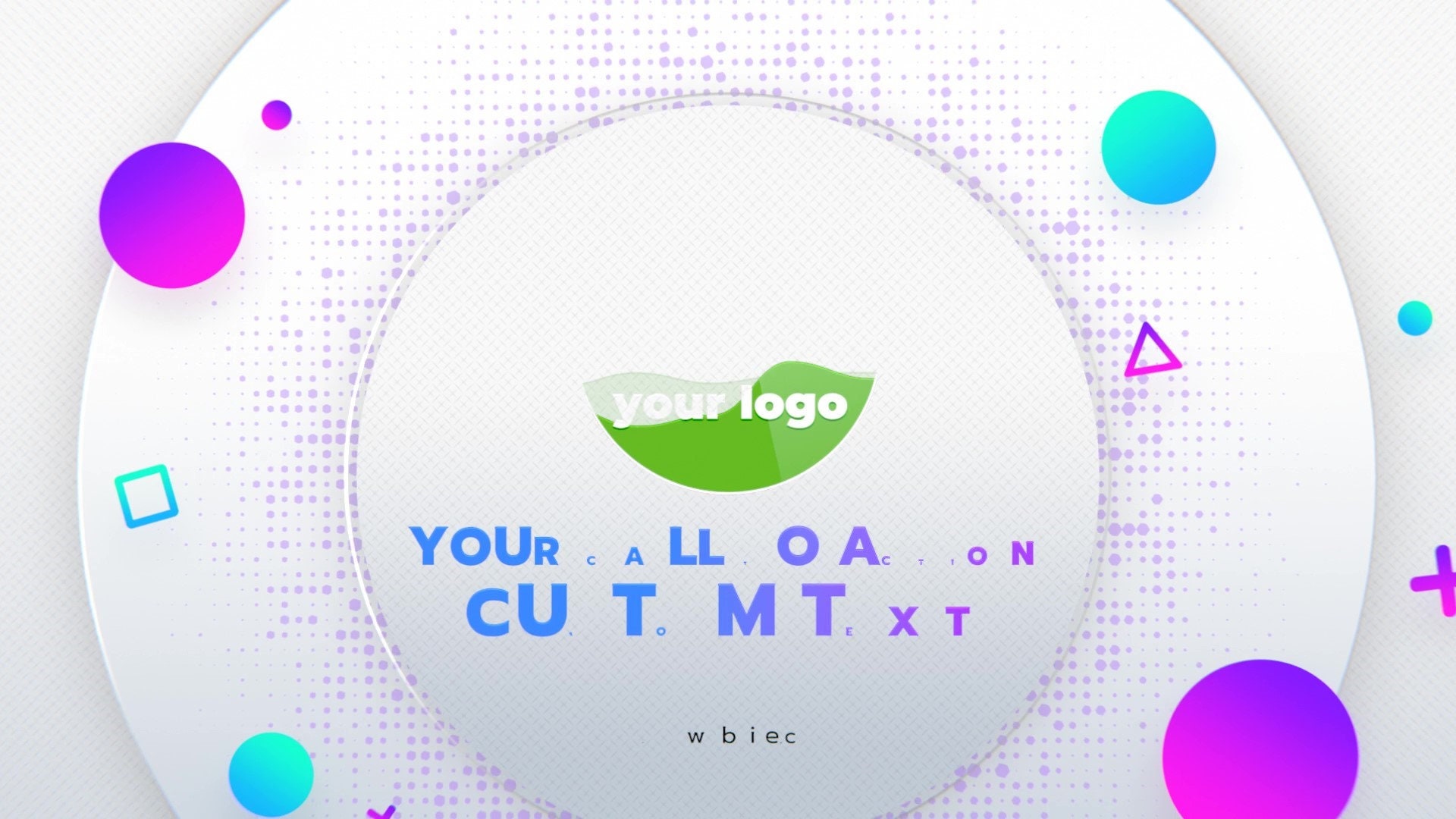 Custom Animated Call to Action Text Video - Vibrant and Colorful ...