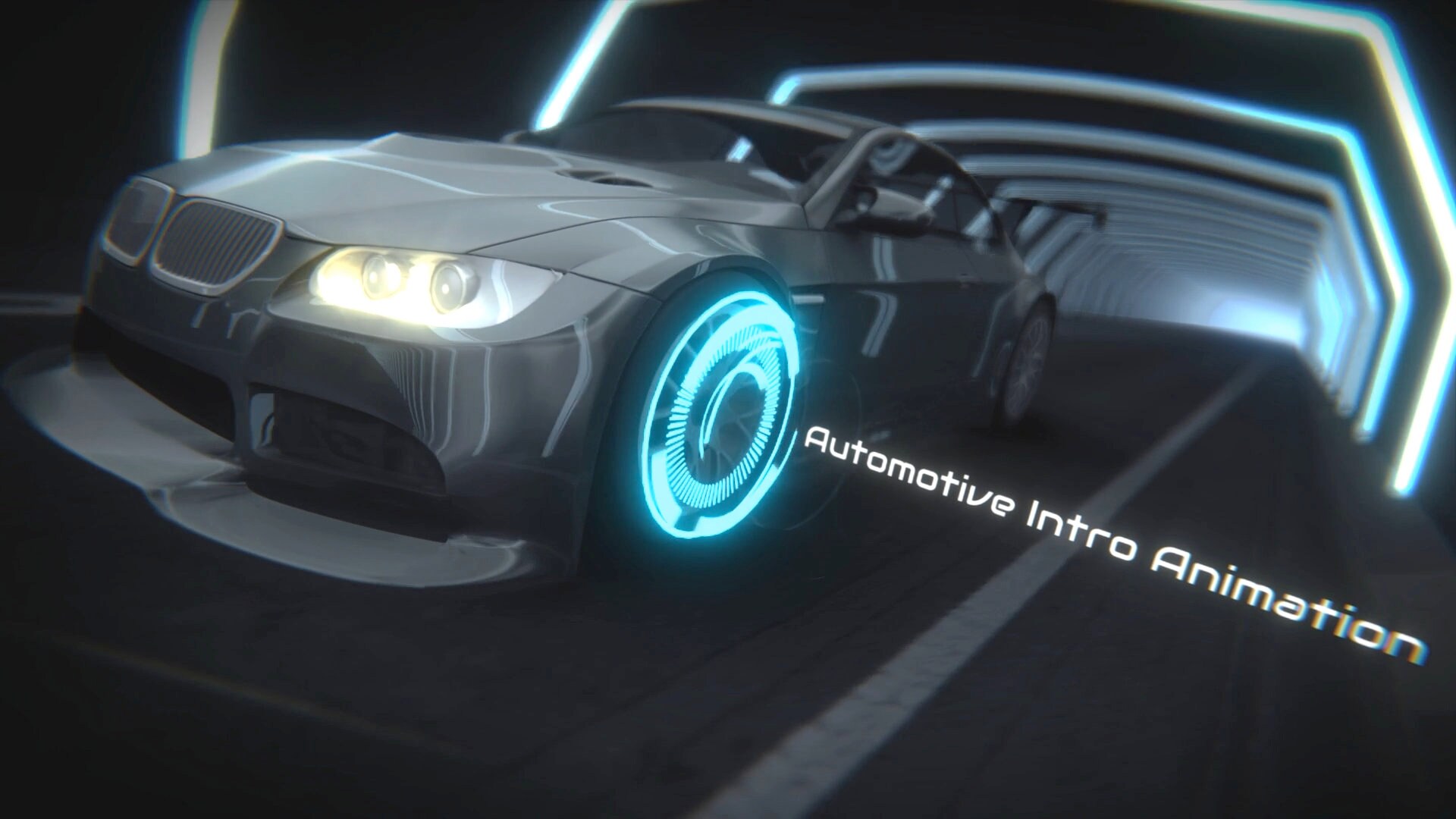 Automotive Concept Intro Animation - Concept Car Driving Through a ...
