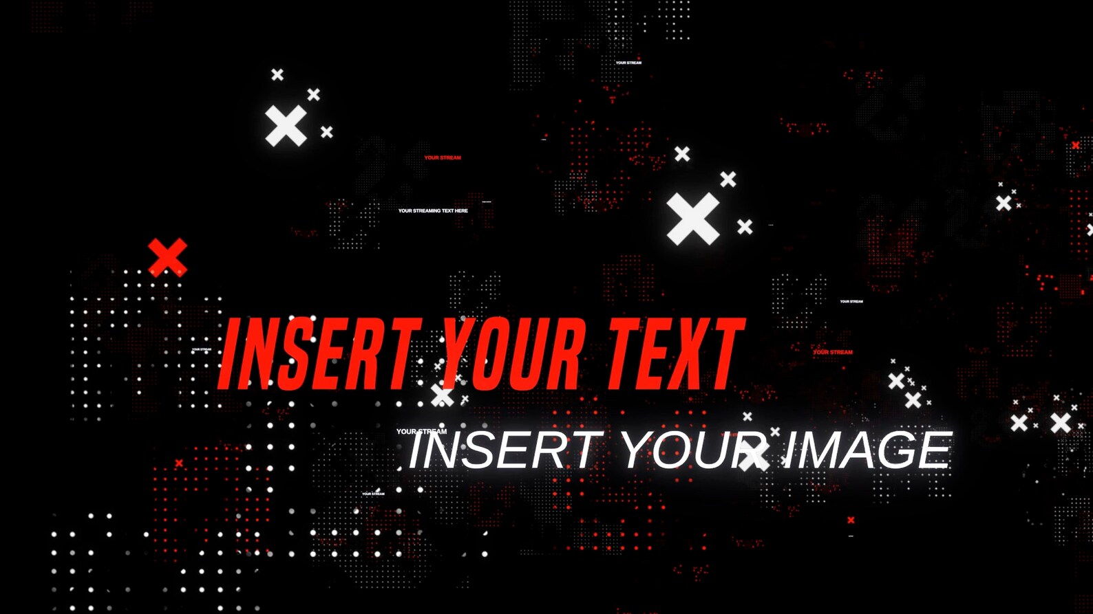 Hacker Crosses Glitch Text Intro Animation With Custom Image and Colors ...