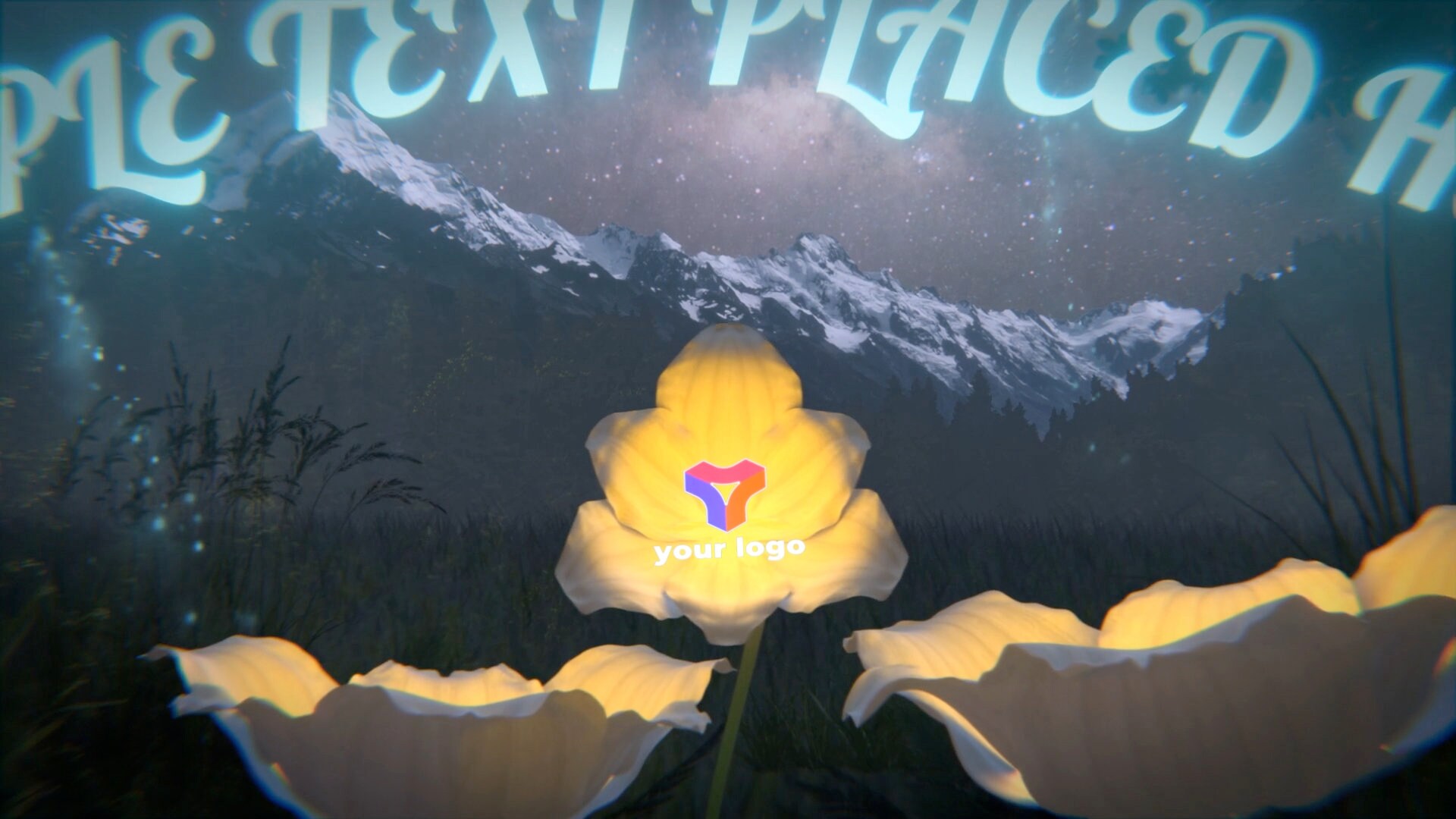Animated Logo Intro - Magic Flowers With Custom Glowing Text - Opening ...