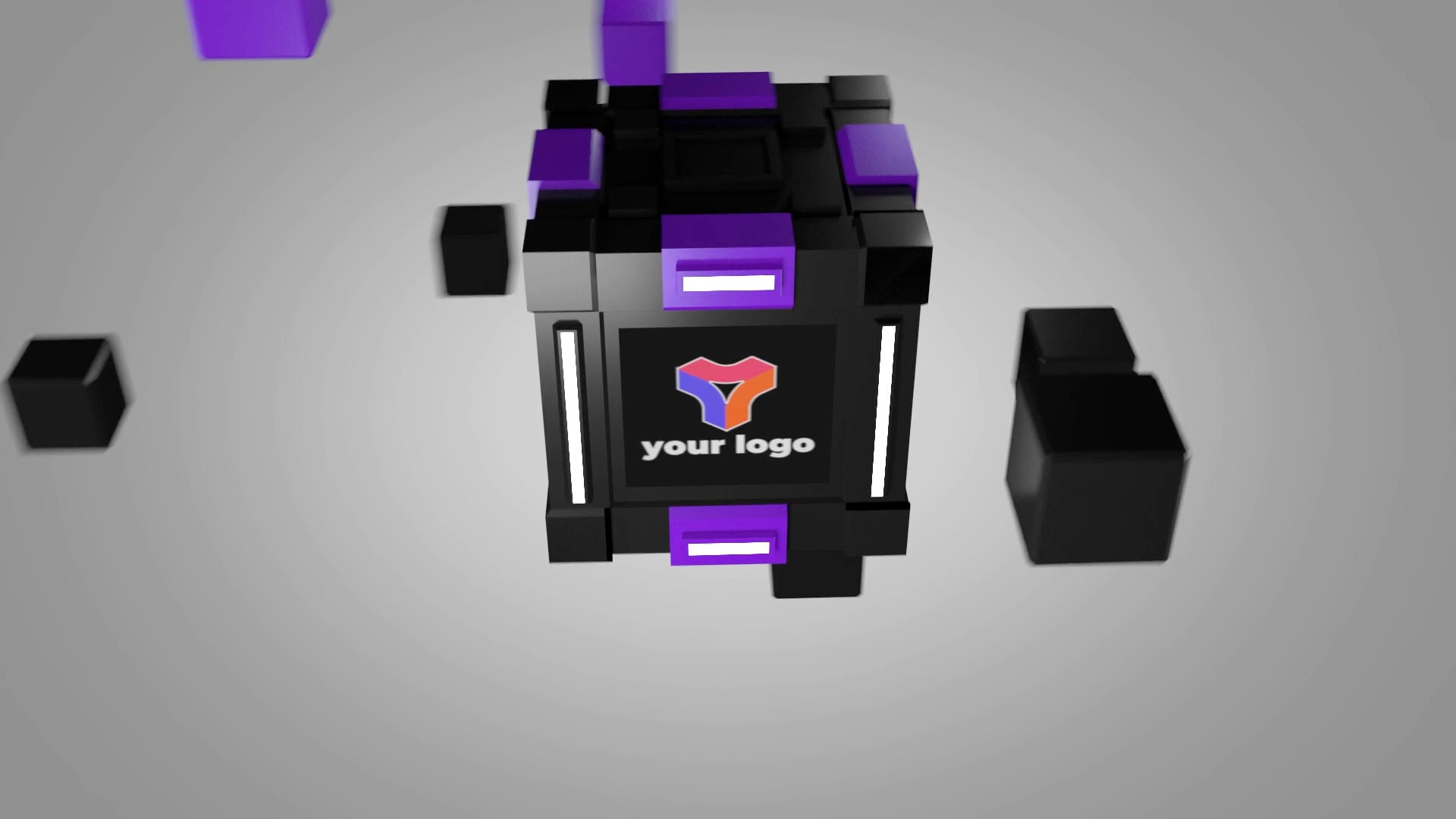 Cube Transition Logo Stinger With Custom Colors and Sound for Stream ...