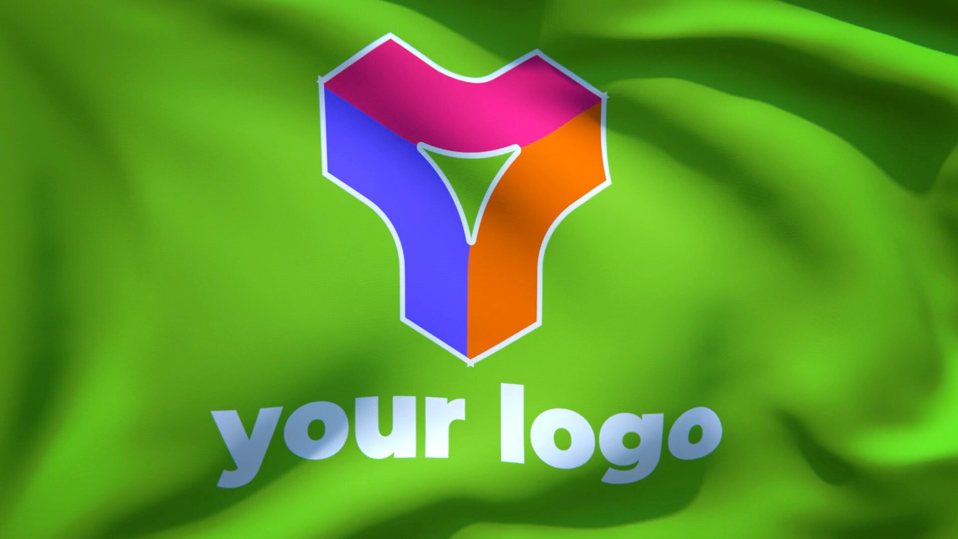 Flag Logo Stinger Animation for Your Video Channel Place Your Logo on ...