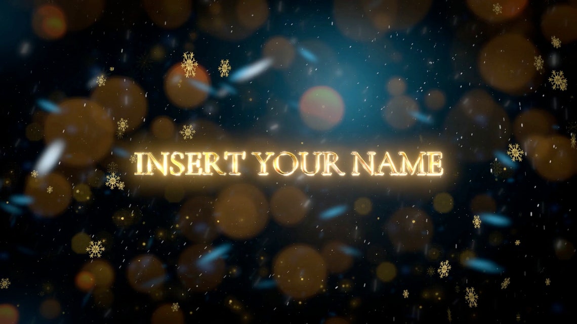 Christmas Golden Greetings for Your Video or Stream - Custom Message ...