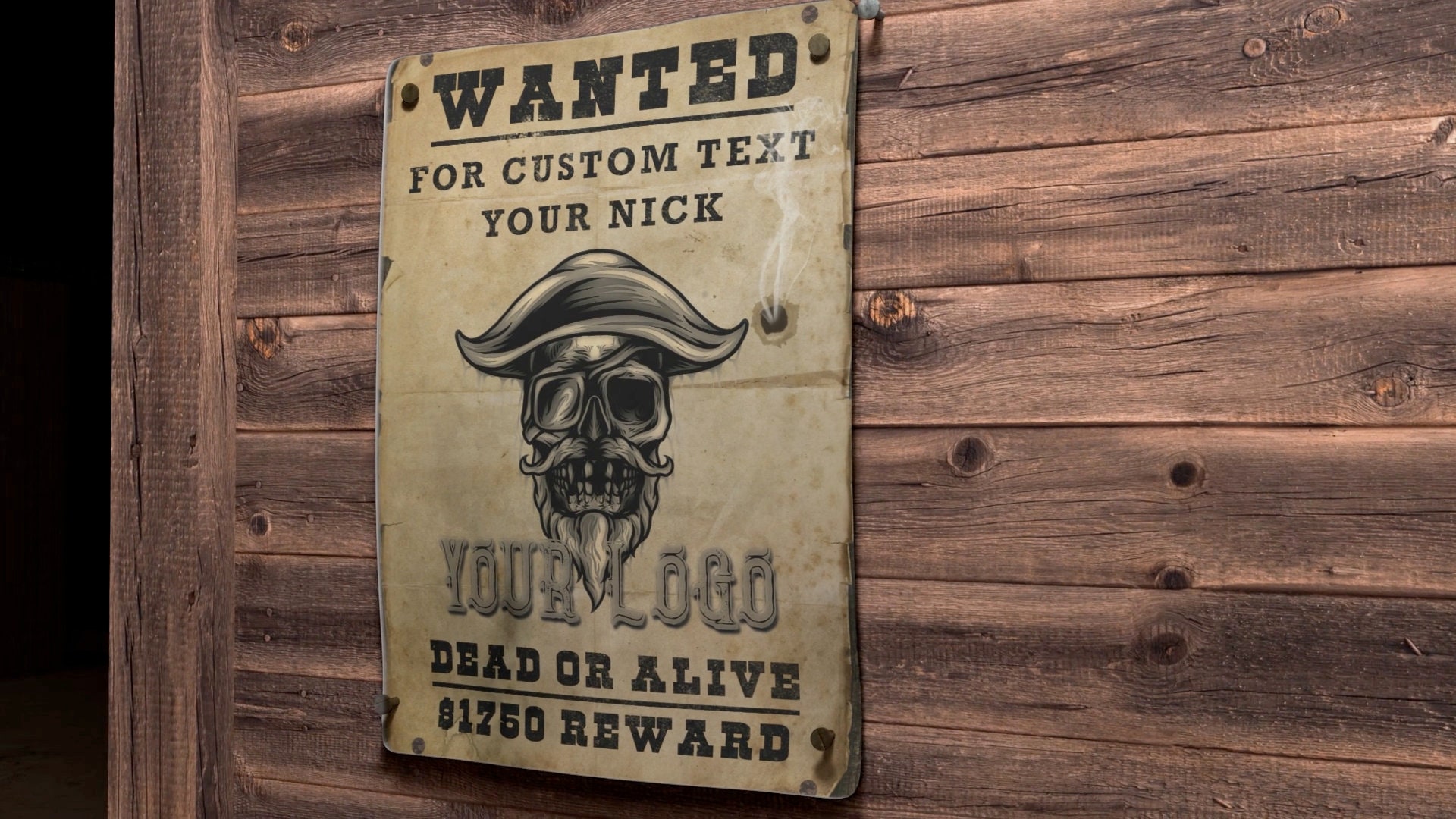 Old Western Most Wanted Arrest Warrant Animation - Personalizable for ...
