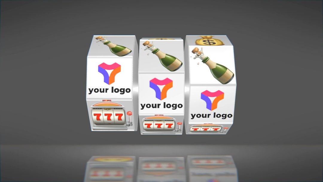 Slot Machine Logo Stinger With Casino Sound - Logo Revolves in the ...
