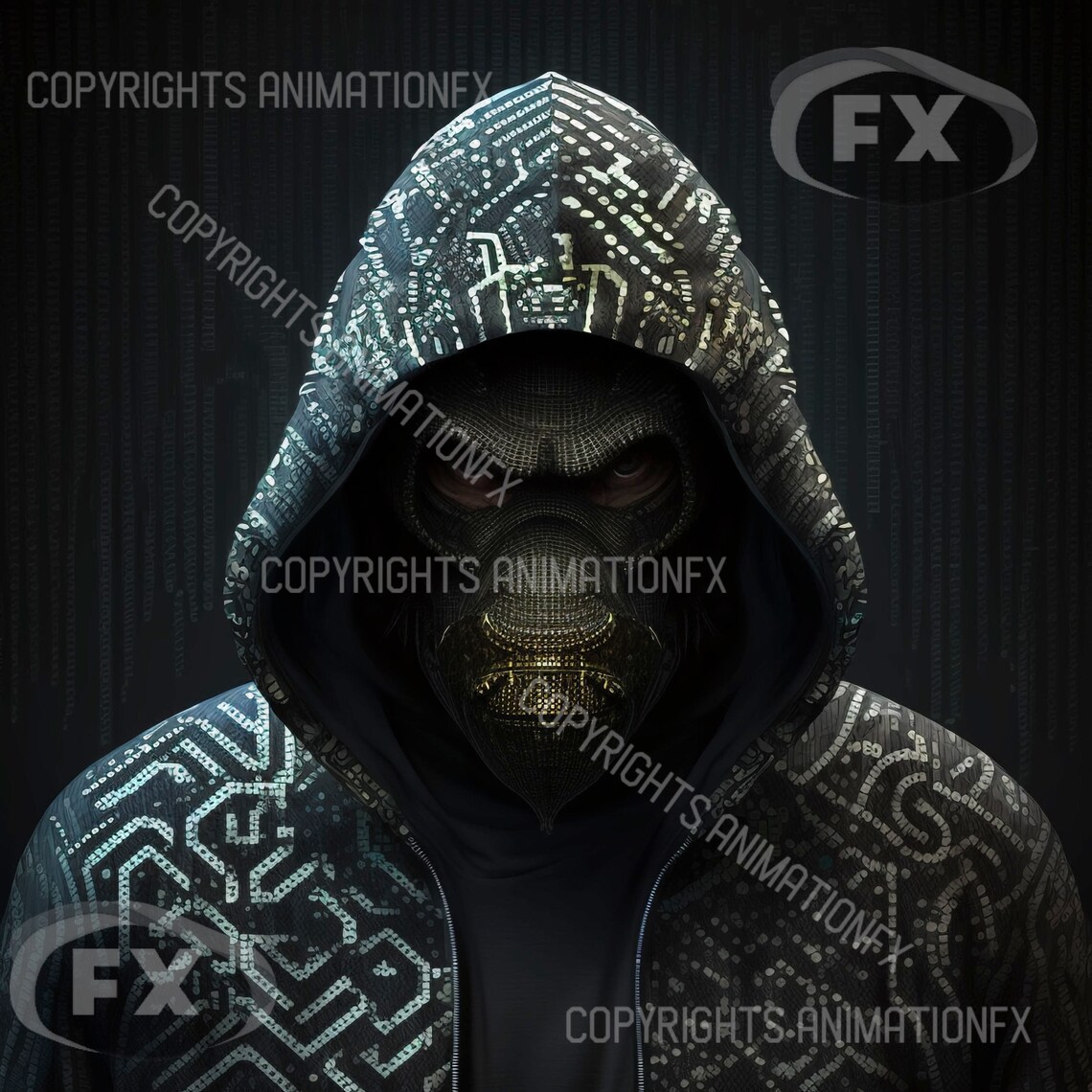 PRINTABLE ART Masked Hacker Apes Collection Printable and - Etsy