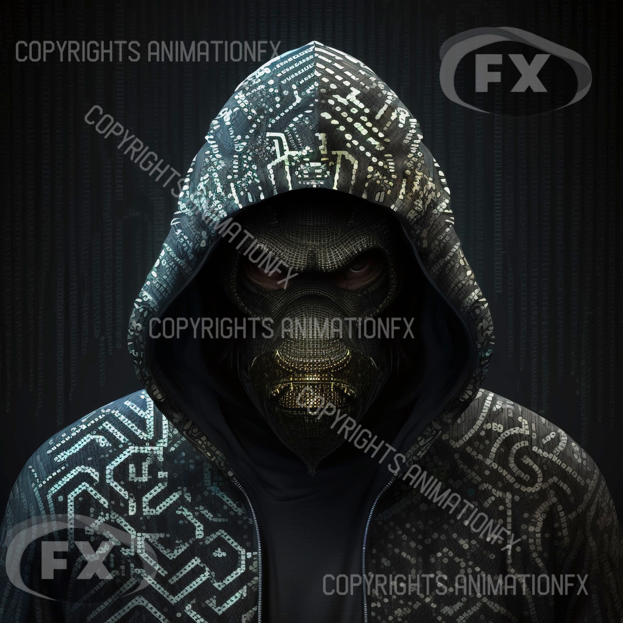 PRINTABLE ART Masked Hacker Apes Collection Printable and - Etsy