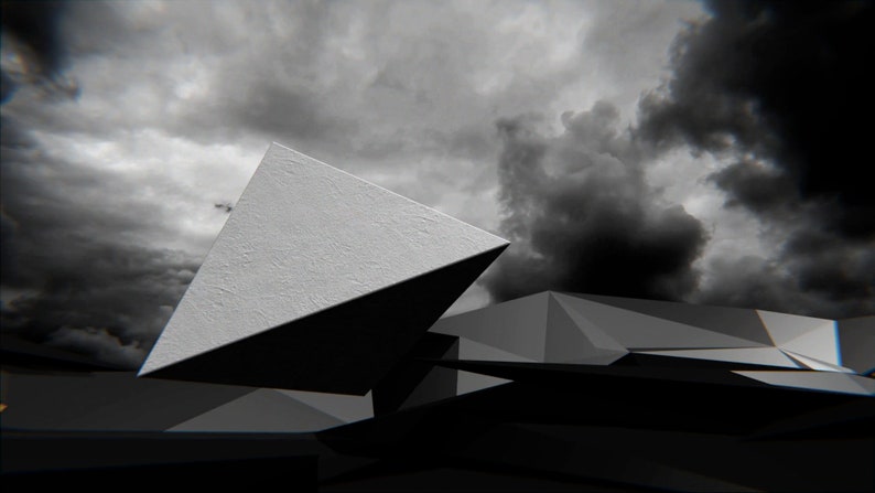 Dark Sky Animated Logo Stinger - Logo Reveals From Glitchy Dark Clouds ...