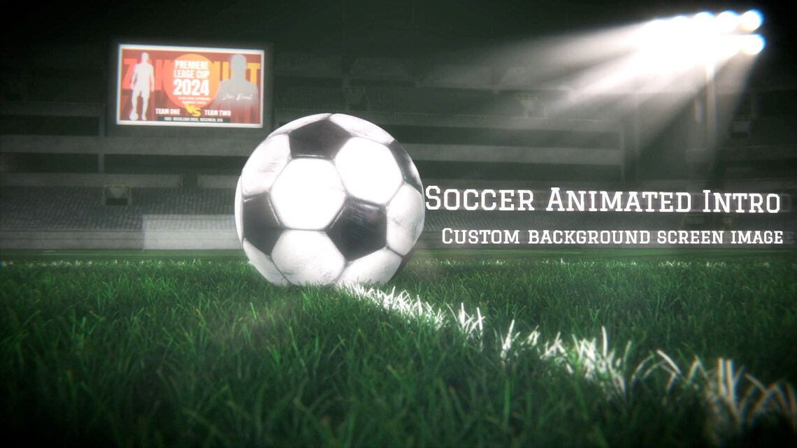 Soccer Football Animation Intro, Two Headlines and Two Subtitles ...
