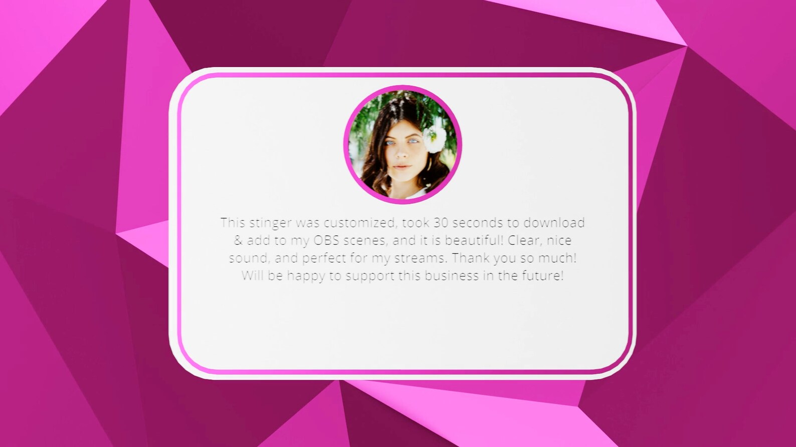 Animated Testimonial Card Customizable Photo and Text - Etsy