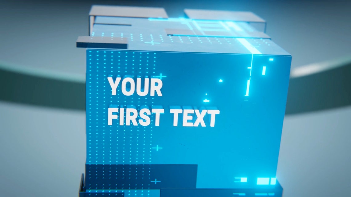 Cubic SF Animation Logo Reveal With Custom Text Custom - Etsy