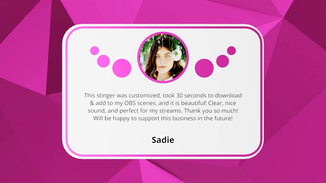 Animated Testimonial Card Customizable Photo and Text - Etsy