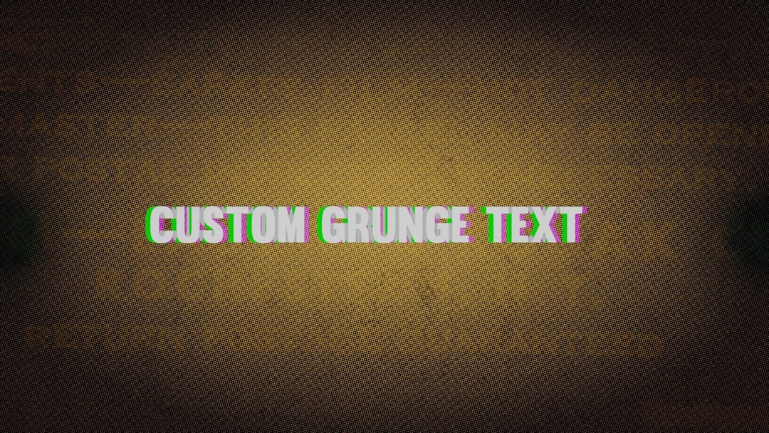 Custom Grunge Text & Logo Animation - Glitch Effects, Duo Tone, Sound ...
