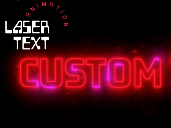 Laser Cut Beams Title Text Animation Impress Your Viewers | Etsy