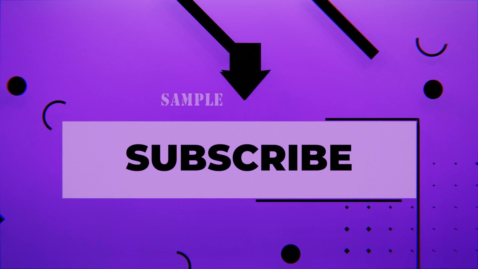 Animated Subscribe Call-to-action Bundle: Twitch-inspired Color Scheme ...