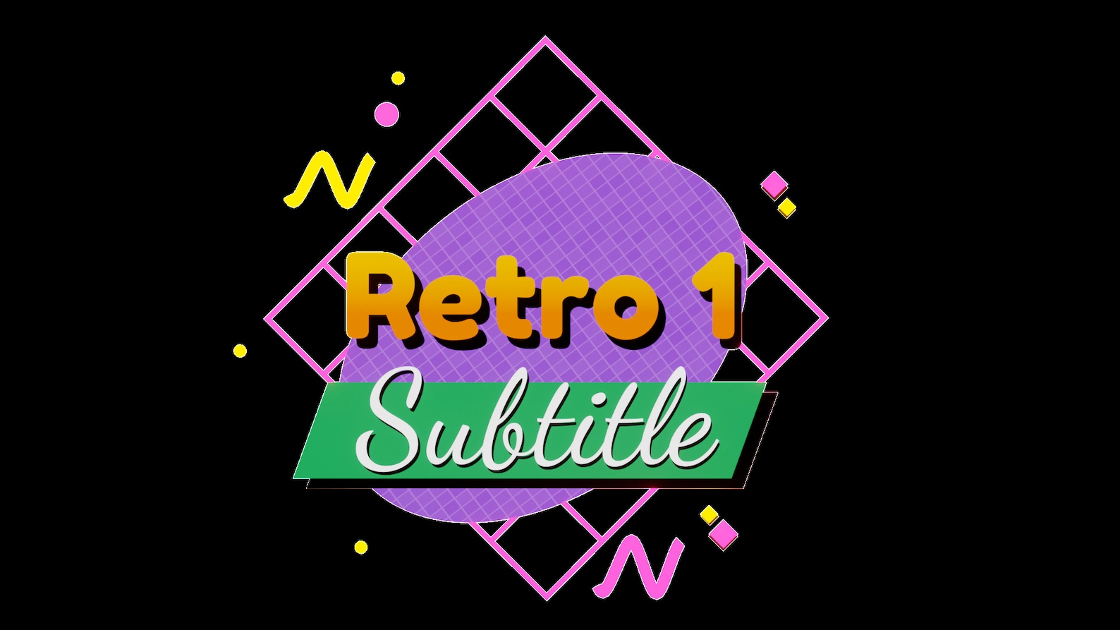 Customizable Retro Text Overlay - Animated 80's Feeling - Custom Text ...