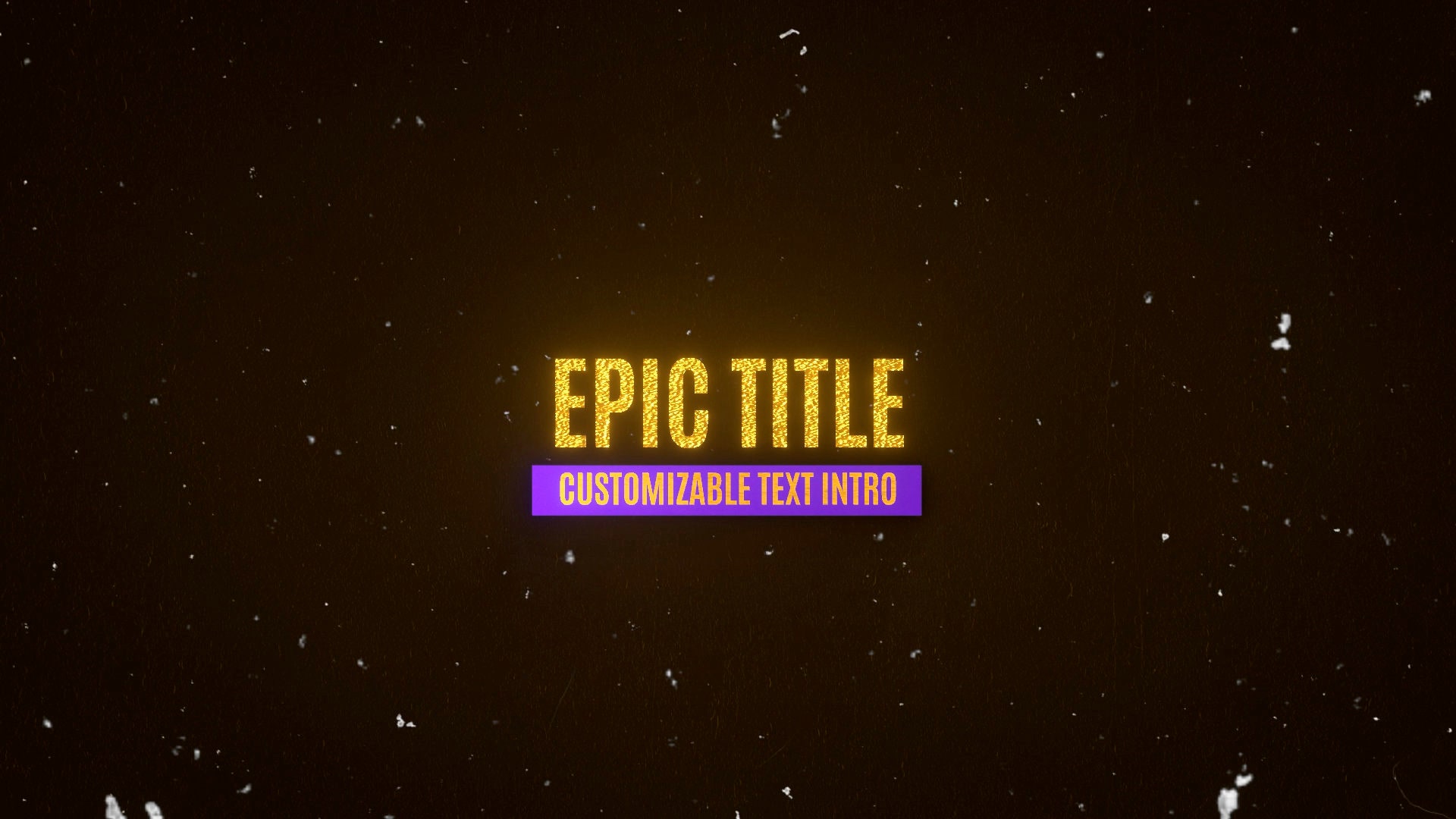Epic Intro With Custom Colors and Text Animated Titles, Custom Colors ...