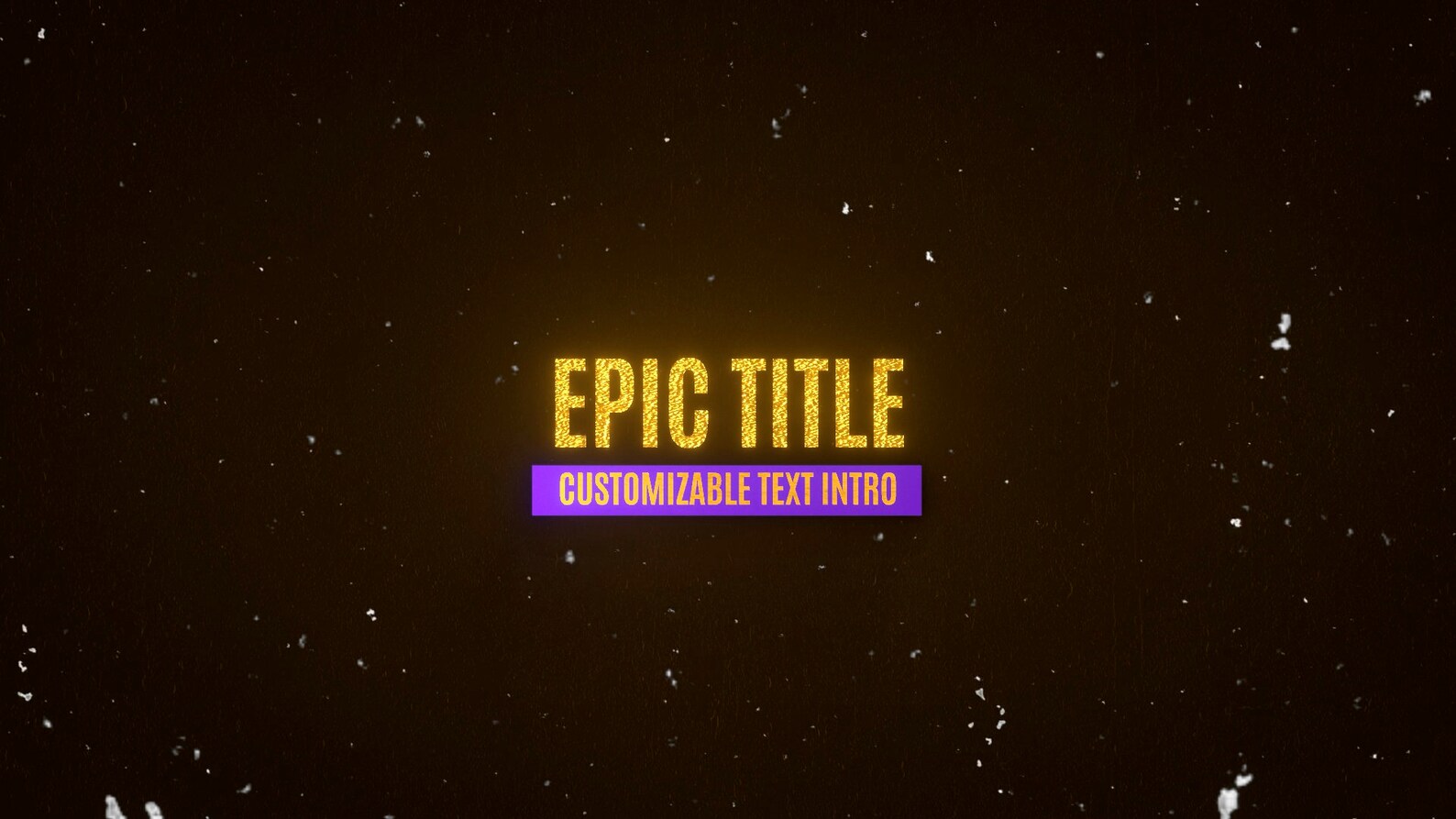 Epic Intro With Custom Colors and Text Animated Titles, Custom Colors ...