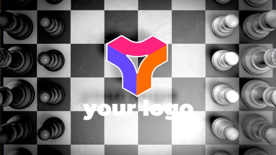 Chess Logo Animation Customizable Colors Uploadable Own Logo | Etsy