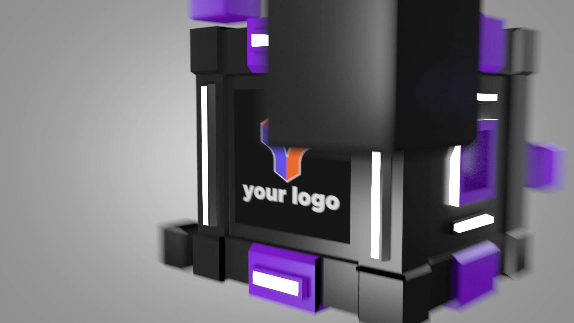 Cube Transition Logo Stinger With Custom Colors and Sound for Stream ...