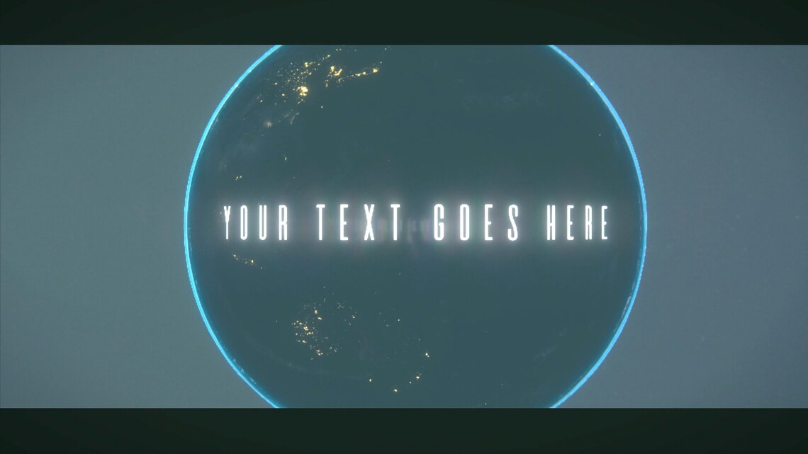 Planet Earth Cinematic Text Intro, With Custom Text, Sound Inclusive ...