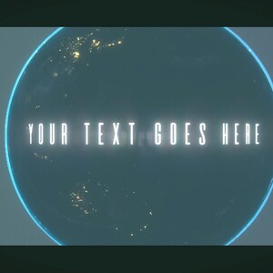 Planet Earth Cinematic Text Intro, With Custom Text, Sound Inclusive ...