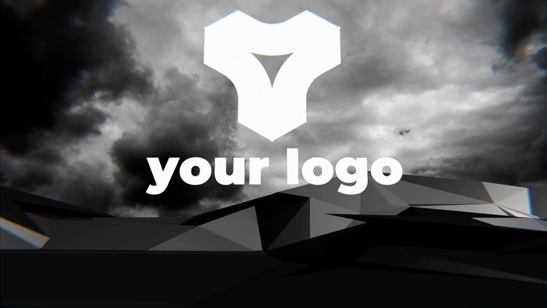 Dark Sky Animated Logo Stinger - Logo Reveals From Glitchy Dark Clouds ...
