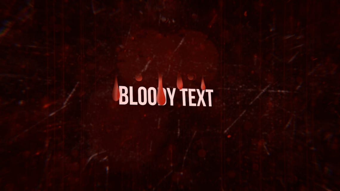Bloody Animated Customizable Title With Horror Sound Custom Message ...