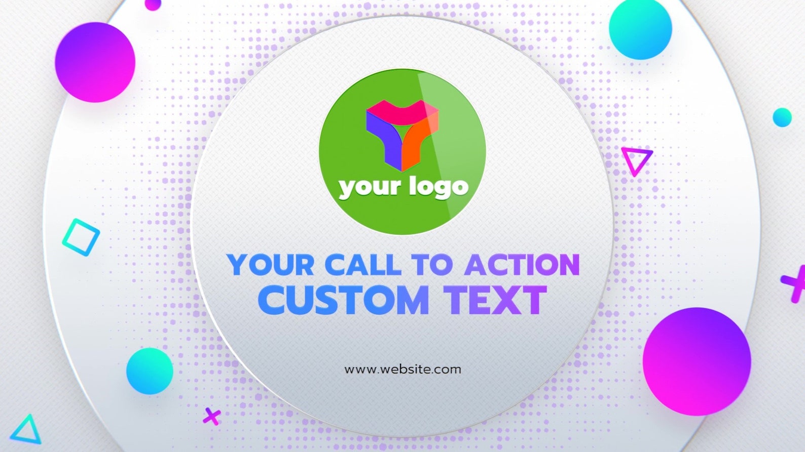 Custom Animated Call to Action Text Video - Vibrant and Colorful ...