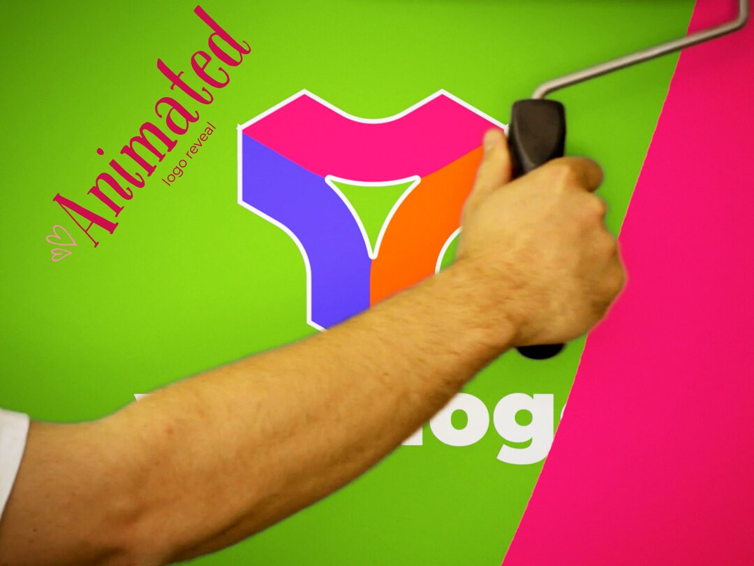 Painted Logo Animation Get Your Own Logo Painted by Worker on the Wall ...