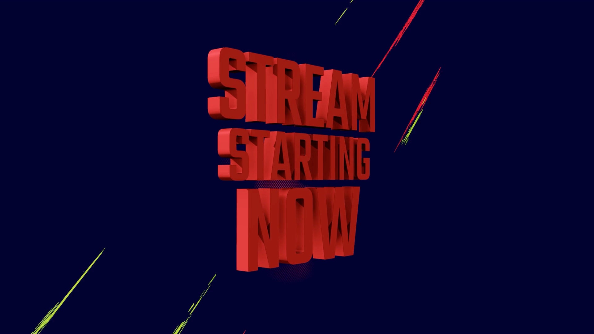 Streaming Starting Now Slashed Title Animation With Whoosh Sound of ...