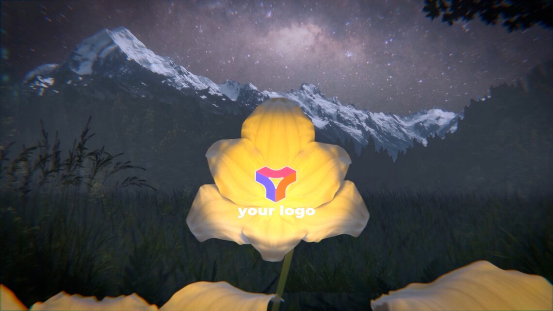 Animated Logo Intro - Magic Flowers With Custom Glowing Text - Opening ...