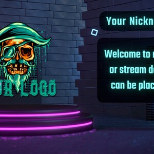 Neon Logo Channel Intro Animation With Name and Channel Description ...